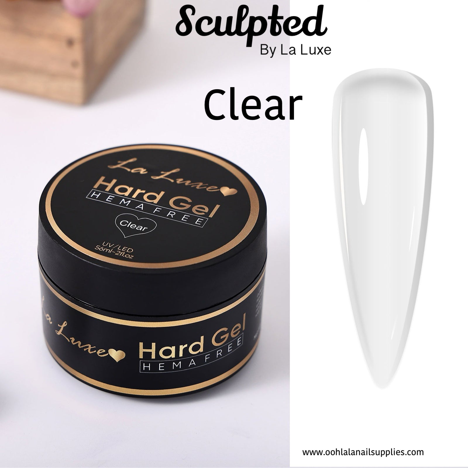 Sculpted - Hard Gel - Clear – Ooh La La Nails Supply